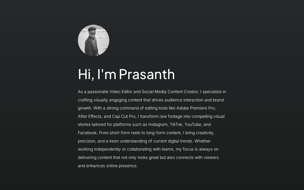 Prasanth Portfolio